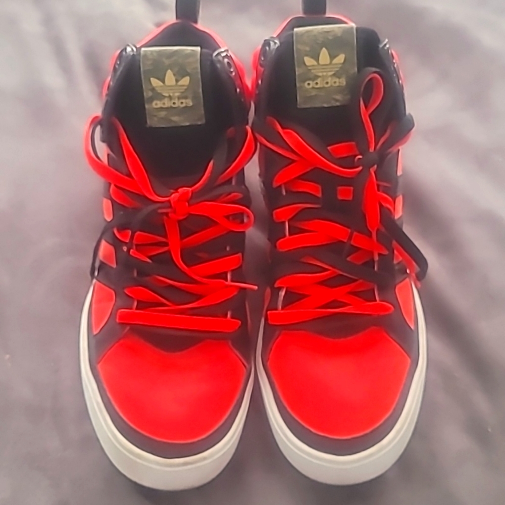 Adidas Originals Men's Red And Black Trainers Size Us… - Gem